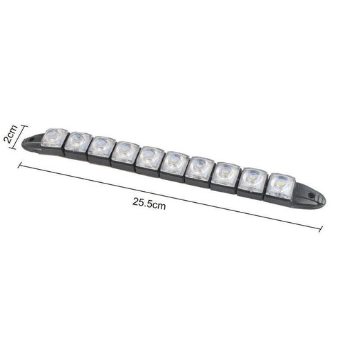 2PCS Car Universal 10 LED High Power Auto Daytime Running Lights DRL ...