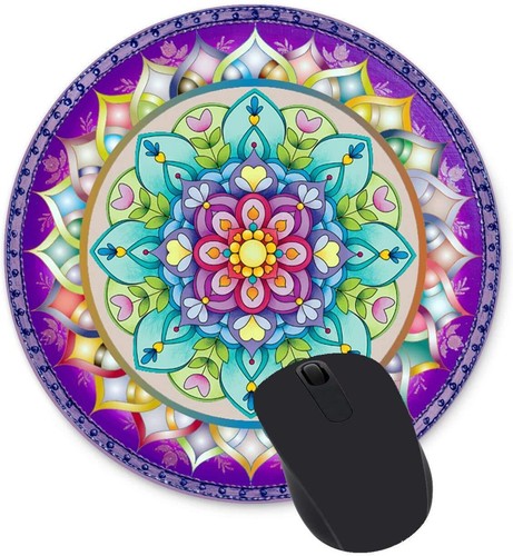 Mandala Round Mouse Pad Custom Design Gaming Computer Desk Accessory | eBay