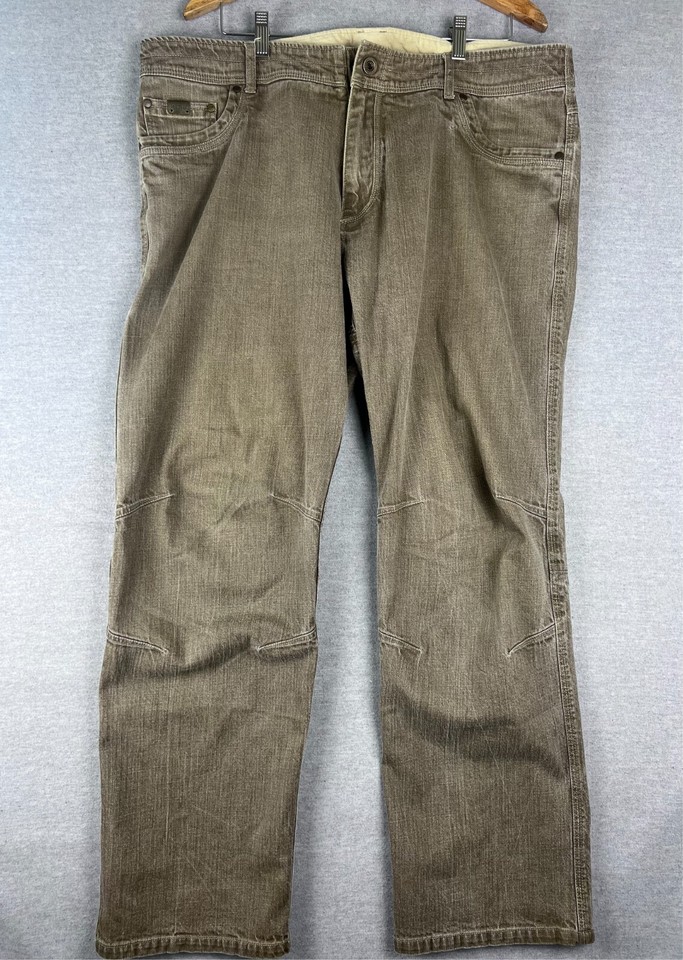 Kuhl Men Riot Jeans Vintage Patina Dye Size 40x32 Distressed Denim | eBay