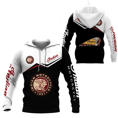 Indian Motorcycle Pullover Men Hoodie 3D Print Black Indian Motorcycle ...