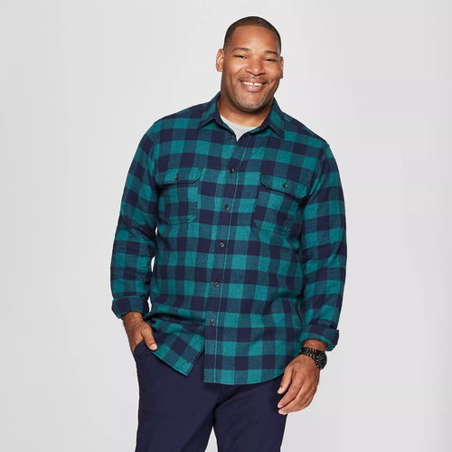 Goodfellow & Co™ ~ Plaid ~ SMALL ~ Standard Fit ~ Long Sleeve ~ Flannel ...