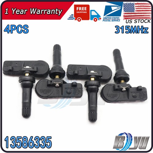 Set of 4 NEW 13586335 TPMS Tire Pressure Monitoring Sensors For GM ...
