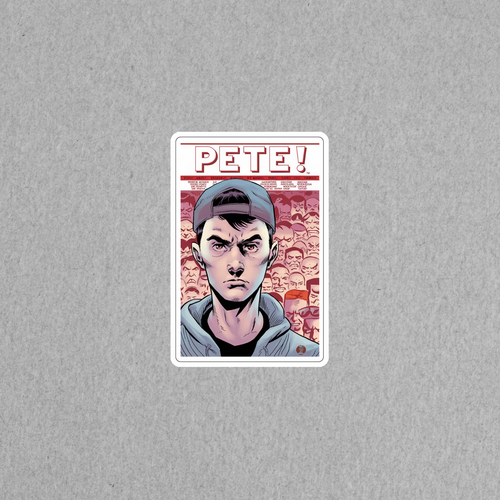 Pete! Comic Book Cover Featuring Angry Young Man Scowling at Crowd ...