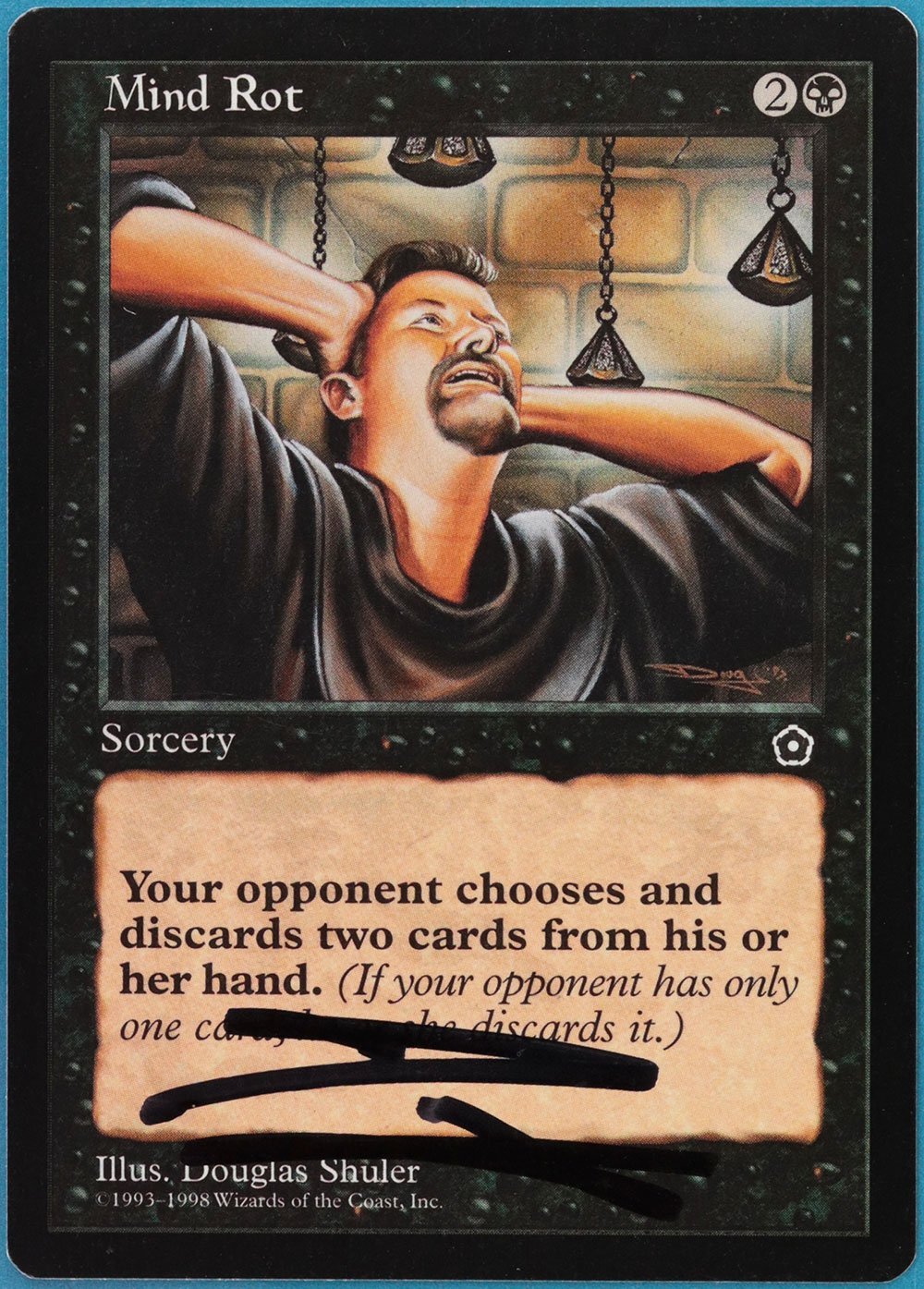 Mind Rot Portal Second Age NM Black Common SIGNED MTG CARD (ID# 409859 ...