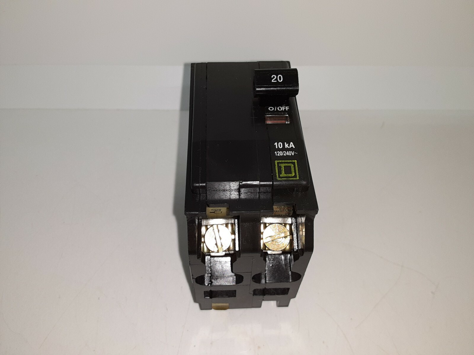 Square D QO220 20 Amp 2 Pole Type QO Circuit Breaker YELLOW FACE WHITE ...