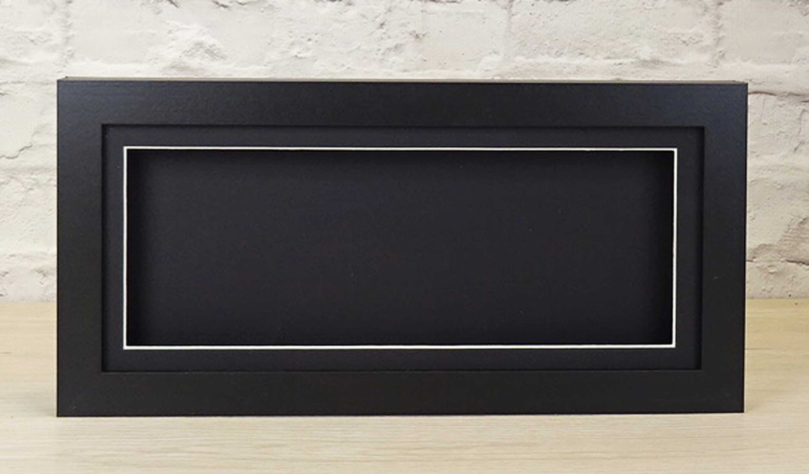 Black 3D 1" Cube Range PANORAMIC Deep Box Shadow Frames Memory Box ...