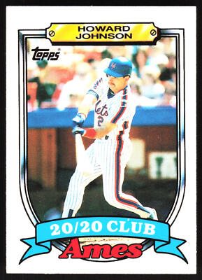 1989 Topps Ames 20/20 Club Howard Johnson #18 New York Mets Baseball ...