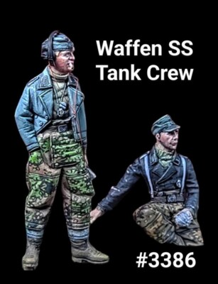 •1/35 Resin Figure WW2 German Waffen SS Tank Crew Model Kit (2 Full ...
