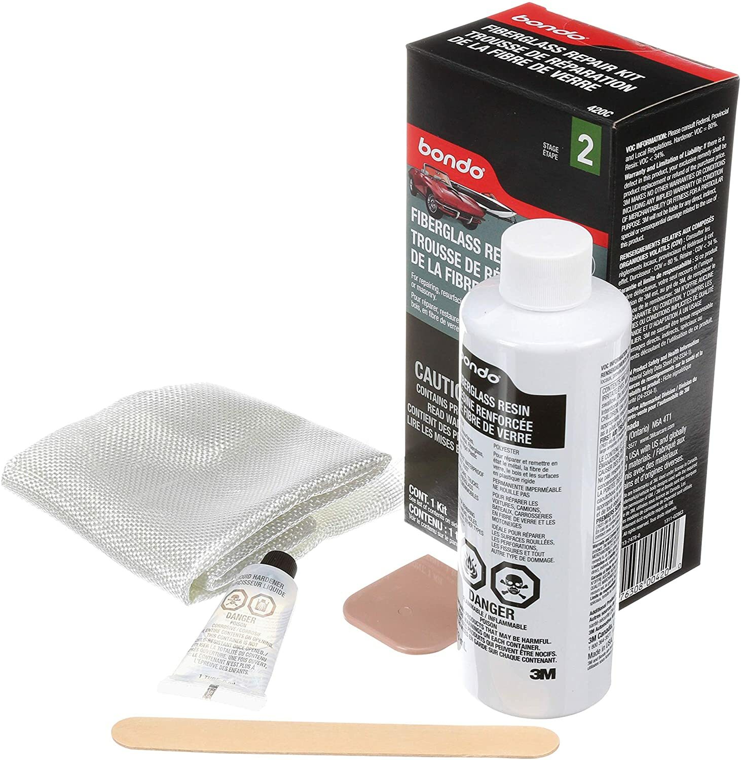 3M BONDO 420 Fiberglass Resin Repair Kit 0.45 PINT | eBay