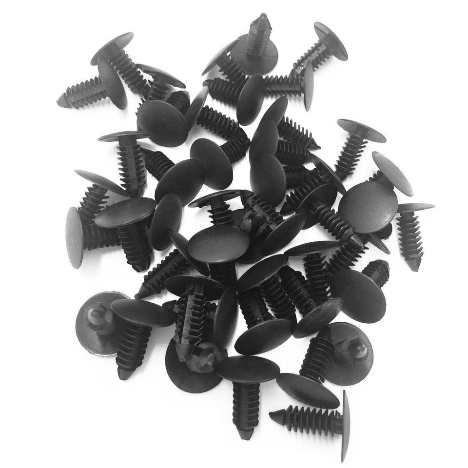 150X 8mm Hole Fastener Clips Auto Car Plastic Rivets Retainer Fender ...