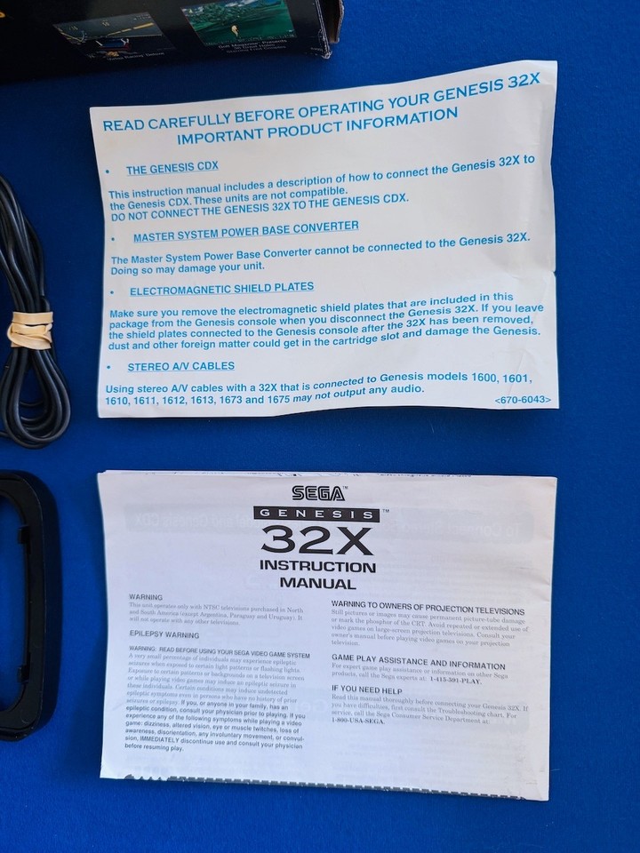 Sega 32x for Genesis Console with S-Video MOD CIB Complete Does Not ...