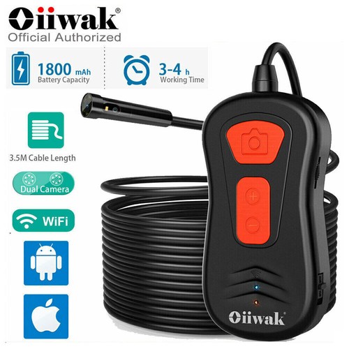 Dual Lens Industrial Endoscope 720P Digital Borescope Inspection Camera ...