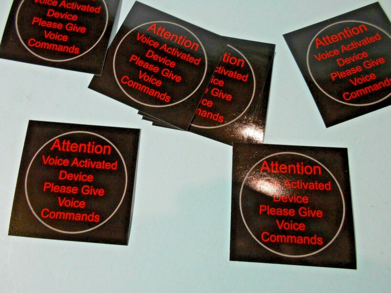 Voice Activated Device, Stickers 2" X 2" Prank, Gag, Trick, Joke, 30 ...