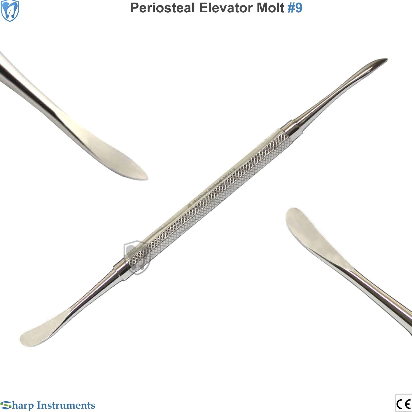 Molt 9 Periosteal Elevator Dental Surgical Implant Instrument Stainless ...