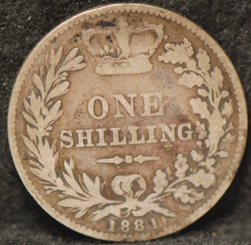 Great Britain, 1881 Shilling, KM734.4, silver, .1682oz, Fine, 5-19 | eBay