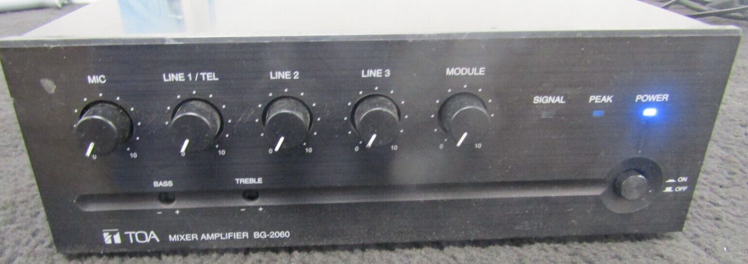 TOA BG-2060 Single-Channel Mixer Amplifier - 60W | eBay