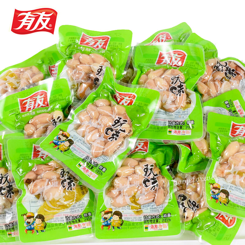 268g x 3 Bags Youyou Pickled Pepper Spicy Peanut Chinese Snack Food ...