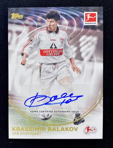2023-24 Topps 60 Jahre Bundesliga Krassimir Balakov Auto VFB Stuttgart ...
