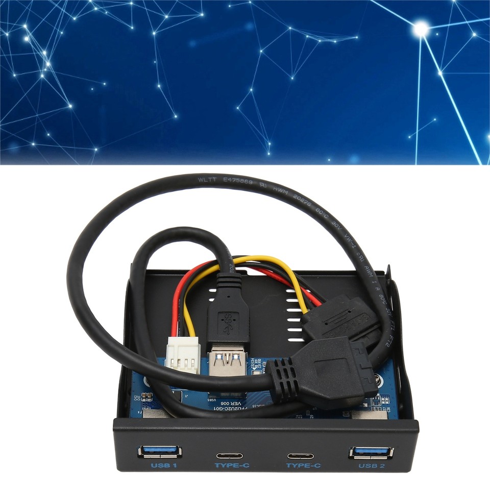 USB 3.2 Front Panel Hub USB3.2 TYPE C Floppy Drive Bay Panel 6 Ports ...