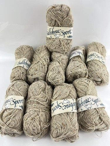 Lot of 10 Ballybrae Yarn Ball Brunswick Unscoured Wool Natural Oil ...