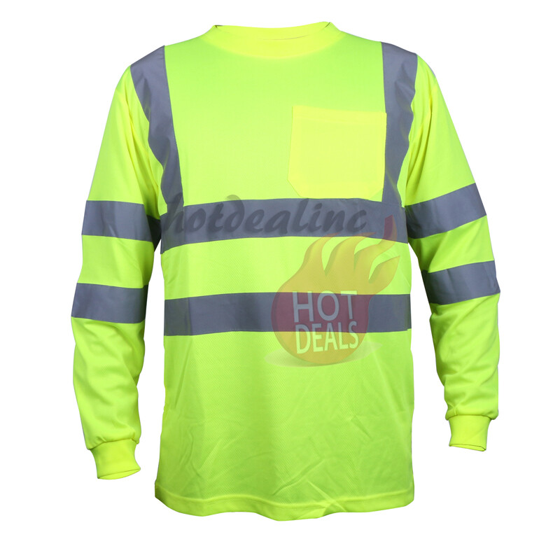 Work Safety Hi Vis Long Sleeve High Visibility Green/Orange Reflective ...
