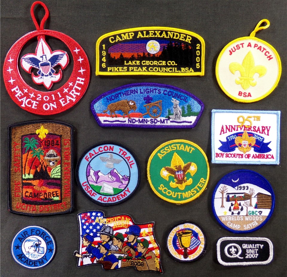 BOY SCOUT PATCHES: Huge Vintage Mixed BSA Scouting Lot Patch Pin Hat ...