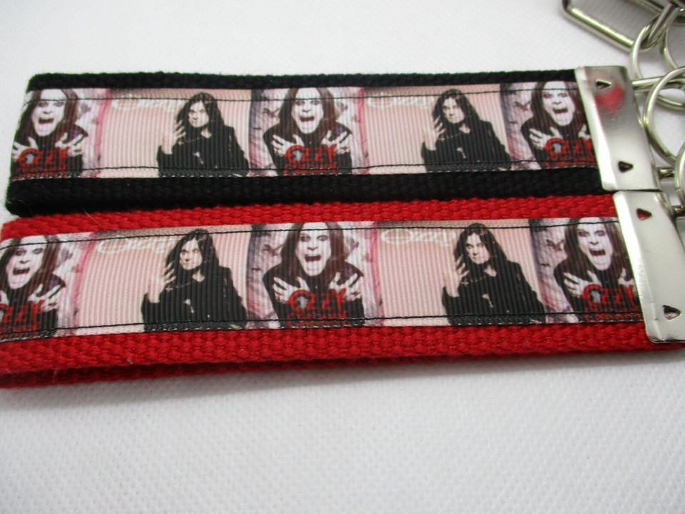 Ozzy Osbourne Ribbon on Strong Webbing Key Fob Keychain Wristlet (Rock ...