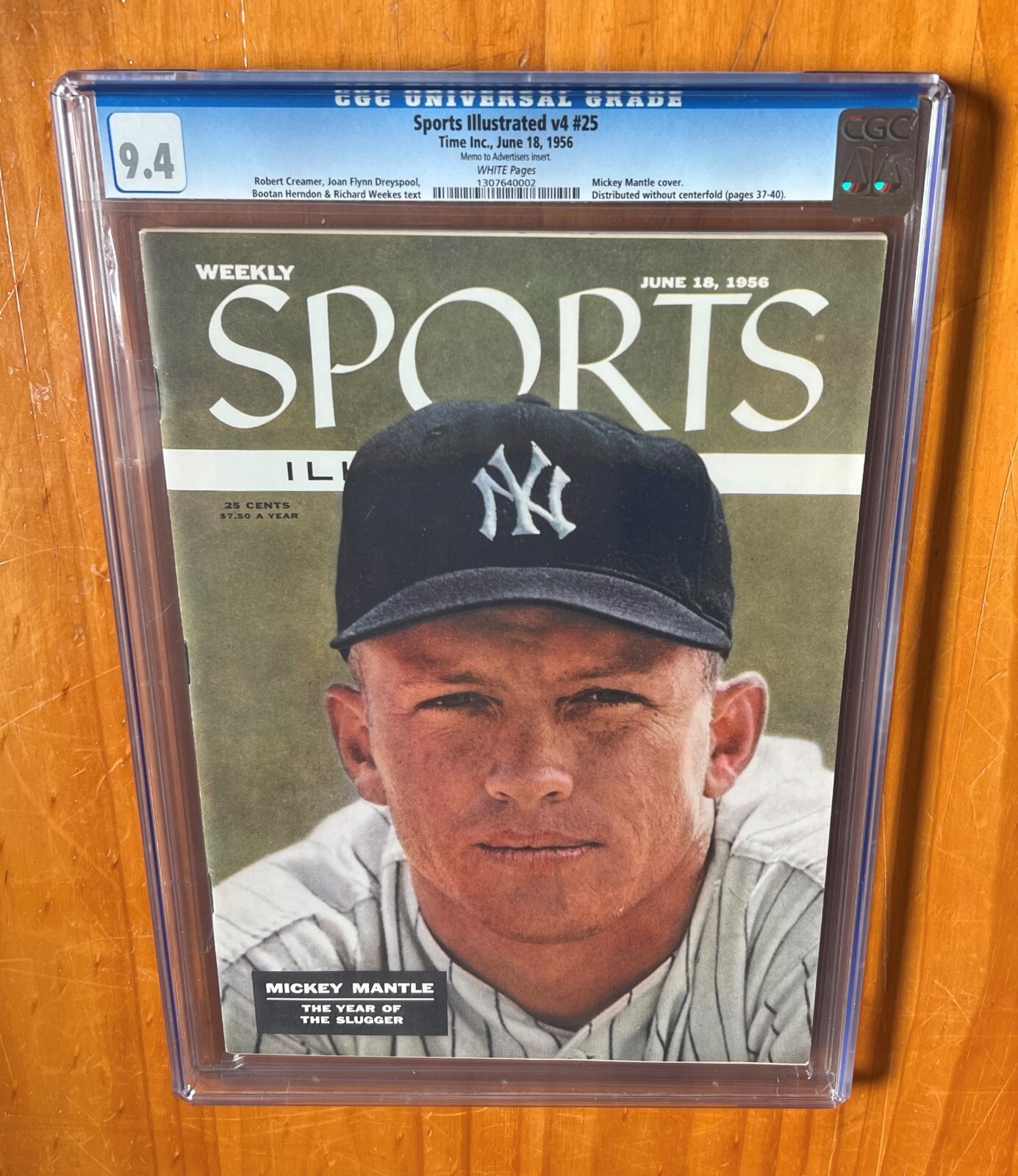 Sports Illustrated 1956 Mantle Newsstand CGC 9.4 Two Higher POP 6 Coup ...