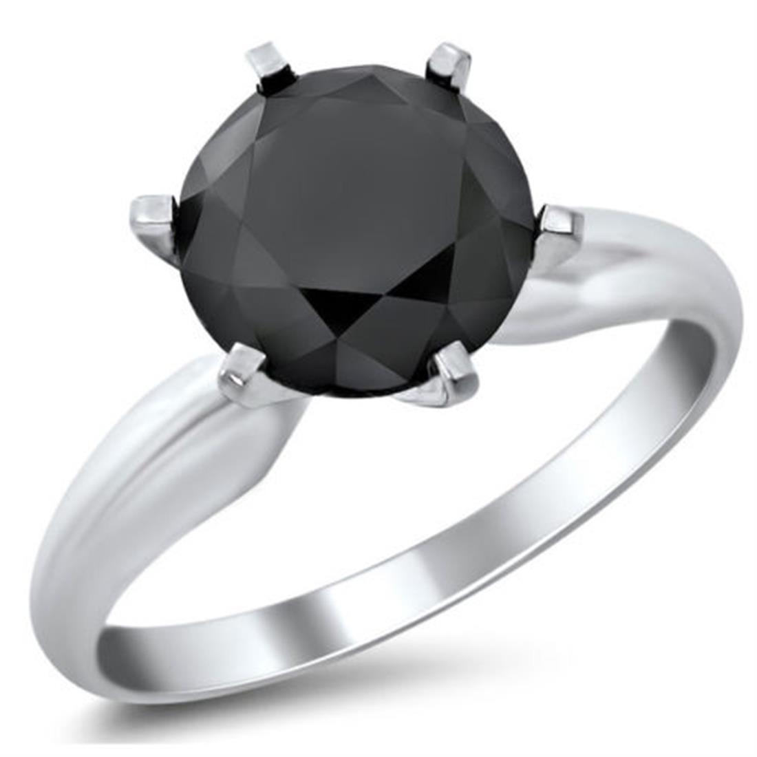 Rough Cut Black Diamond Ring