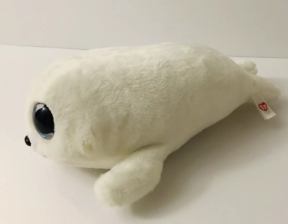 TY Beanie Boos 12” ICY Seal White Plush Stuffed Animal Toy Blue Sparkly ...