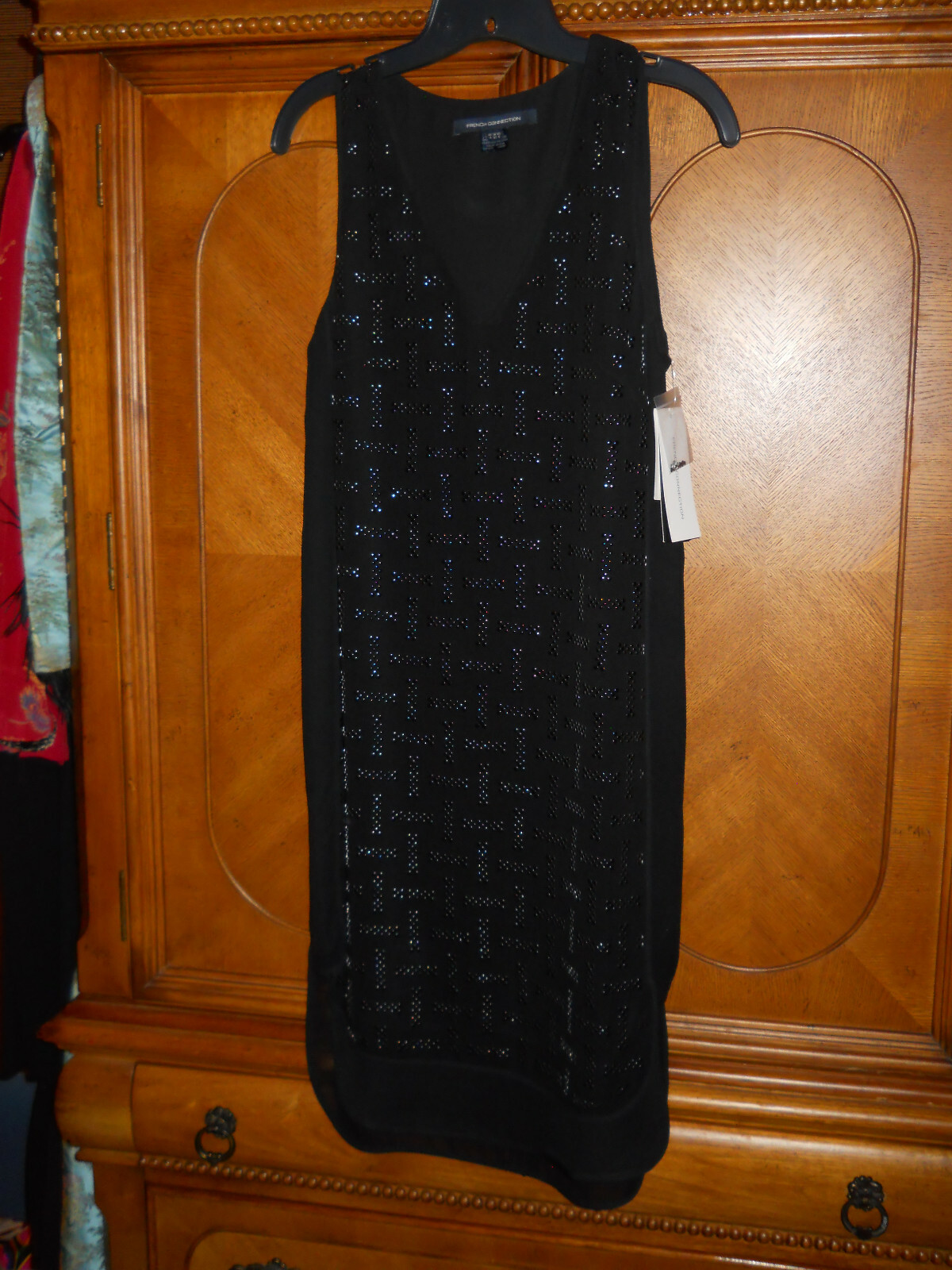 FRENCH CONNECTION LBD! All Silk! Studded Hip! Size 0! NWT! | eBay