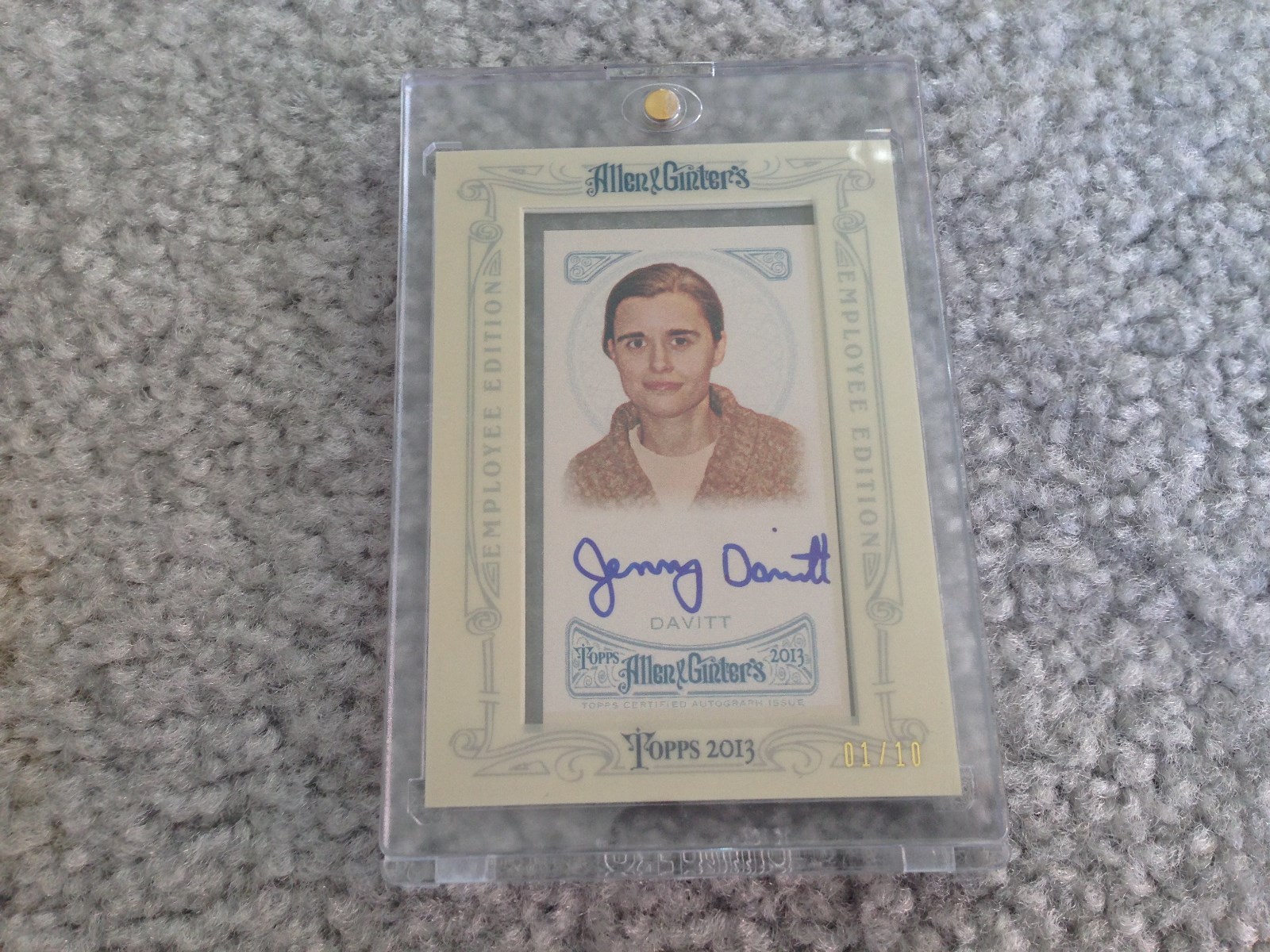 2013 Topps Allen Ginter Jenny Davitt Employee Auto Mini 1/10 | eBay
