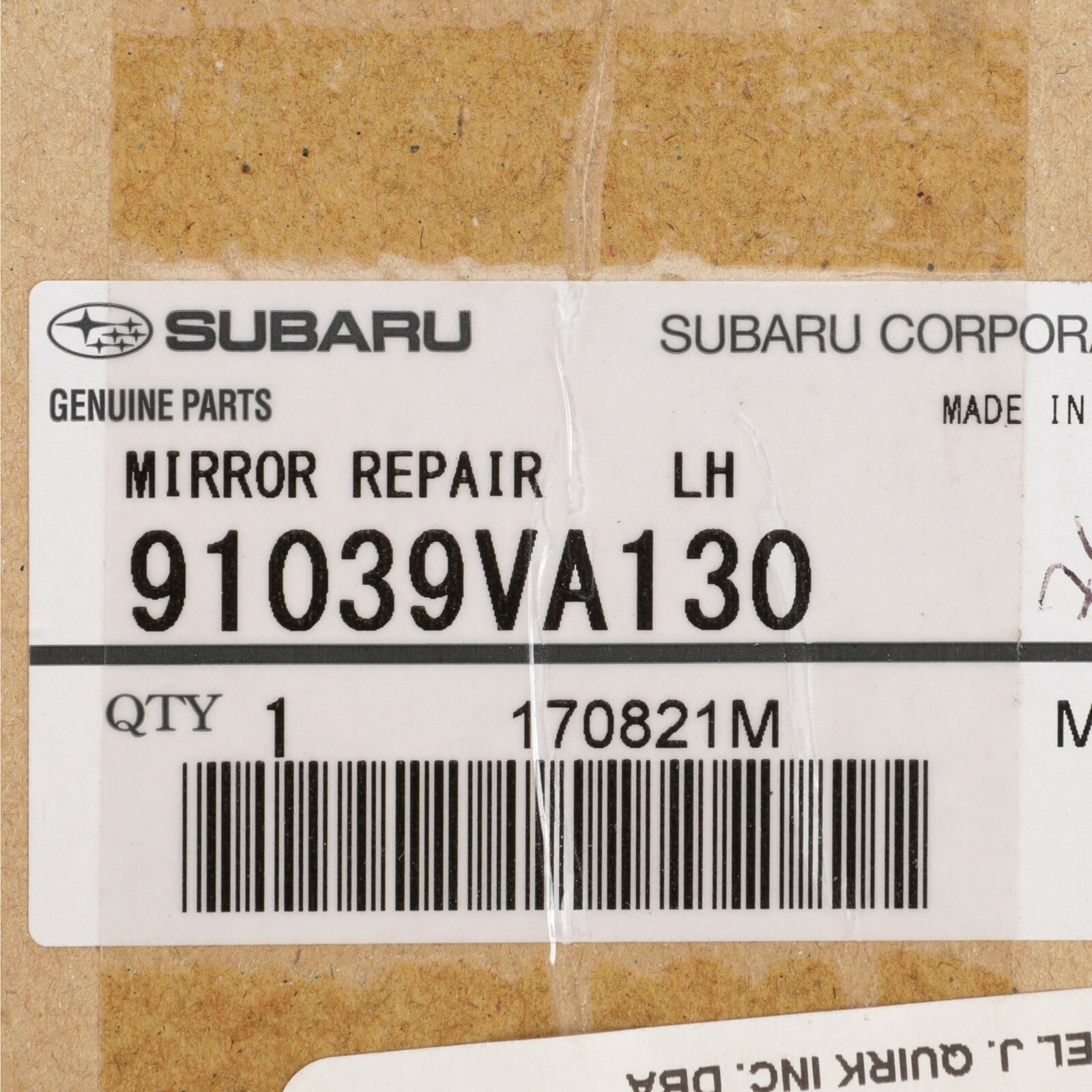 OEM NEW 2015-2021 Subaru Exterior Mirror Repair Glass Driver Side ...