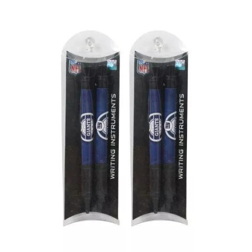 2pk New York Giants Pens Writing Black Ink Ball Point NFL Official ...