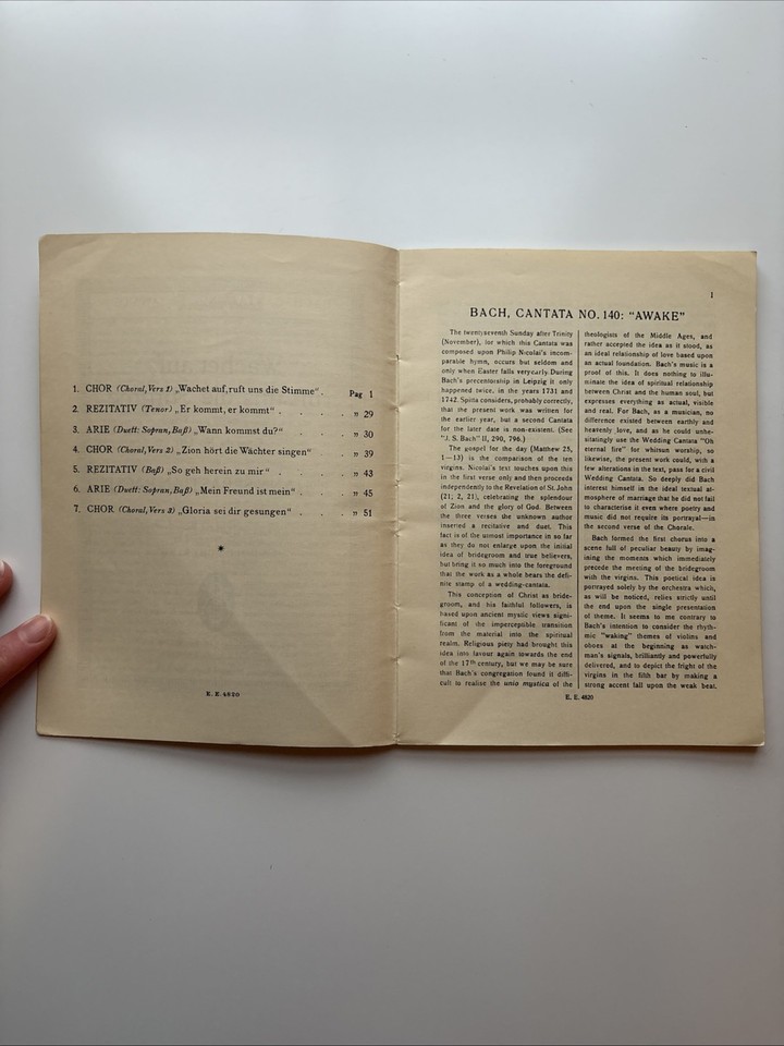 Set of 3 Bach Cantatas Edition Eulenburg Miniature Scores (England ...