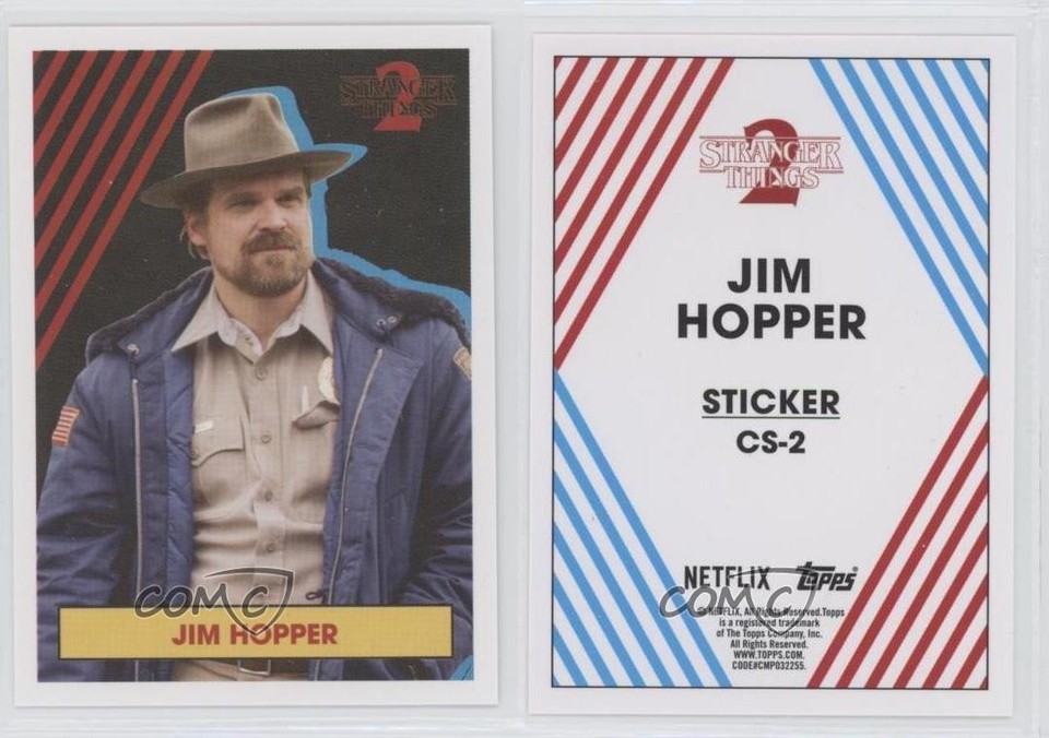 2019 Topps Stranger Things 2 Character Stickers Jim Hopper #CS-2 0lk4 ...