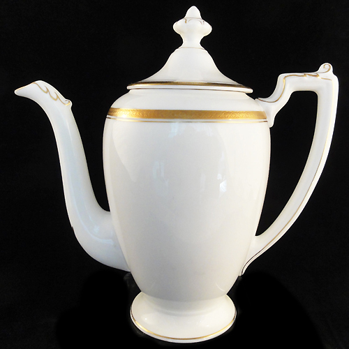 COALPORT ELITE GOLD Coffee Pot 8.5" tall NEW NEVER USED made in England ...