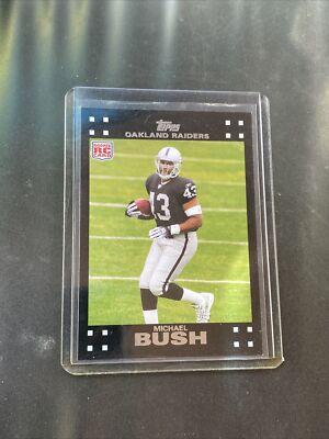 Michael Bush RC 2007 Topps NFL Rookie Card Oakland Raiders Near Mint | eBay