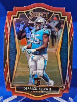 2020 Select DERRICK BROWN Red Die Cut Rookie Parallel Prizm Premier ...