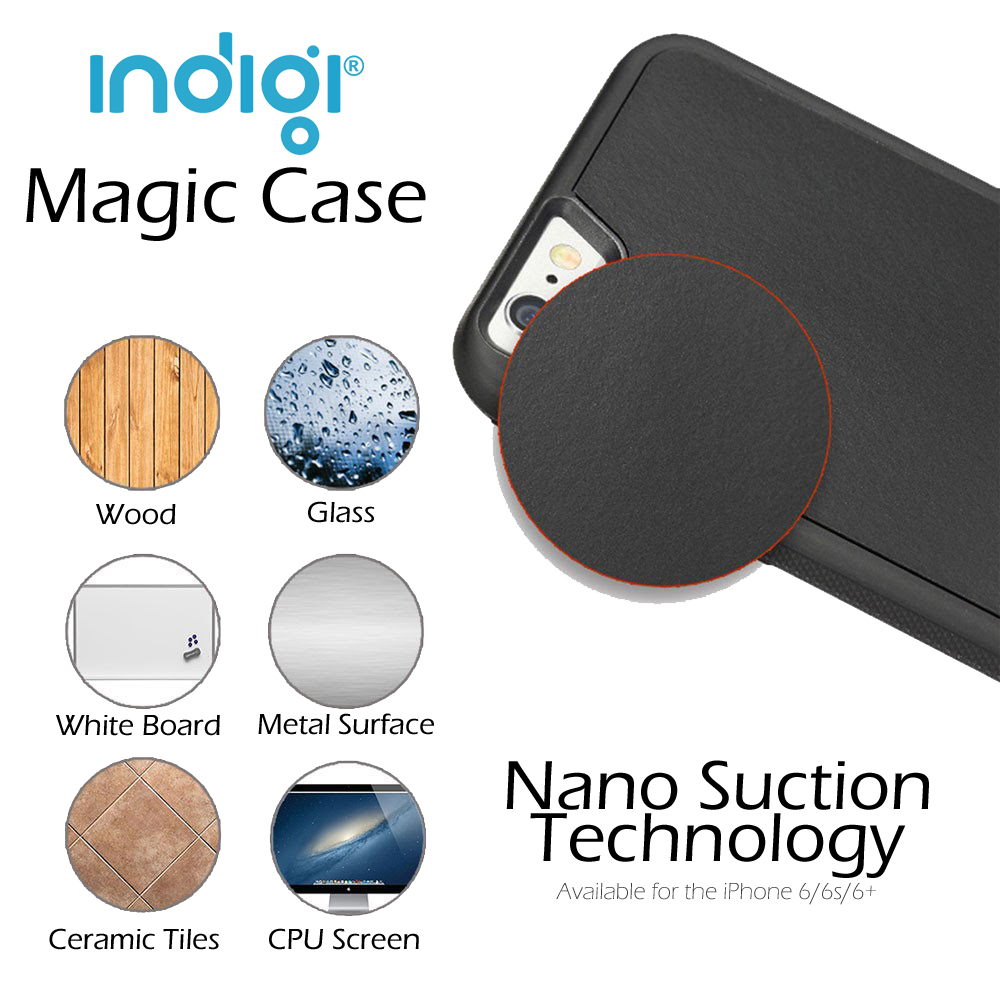 Indigi® Anti Gravity Sticky Case Nano Suction Technology For iPhone 6 ...