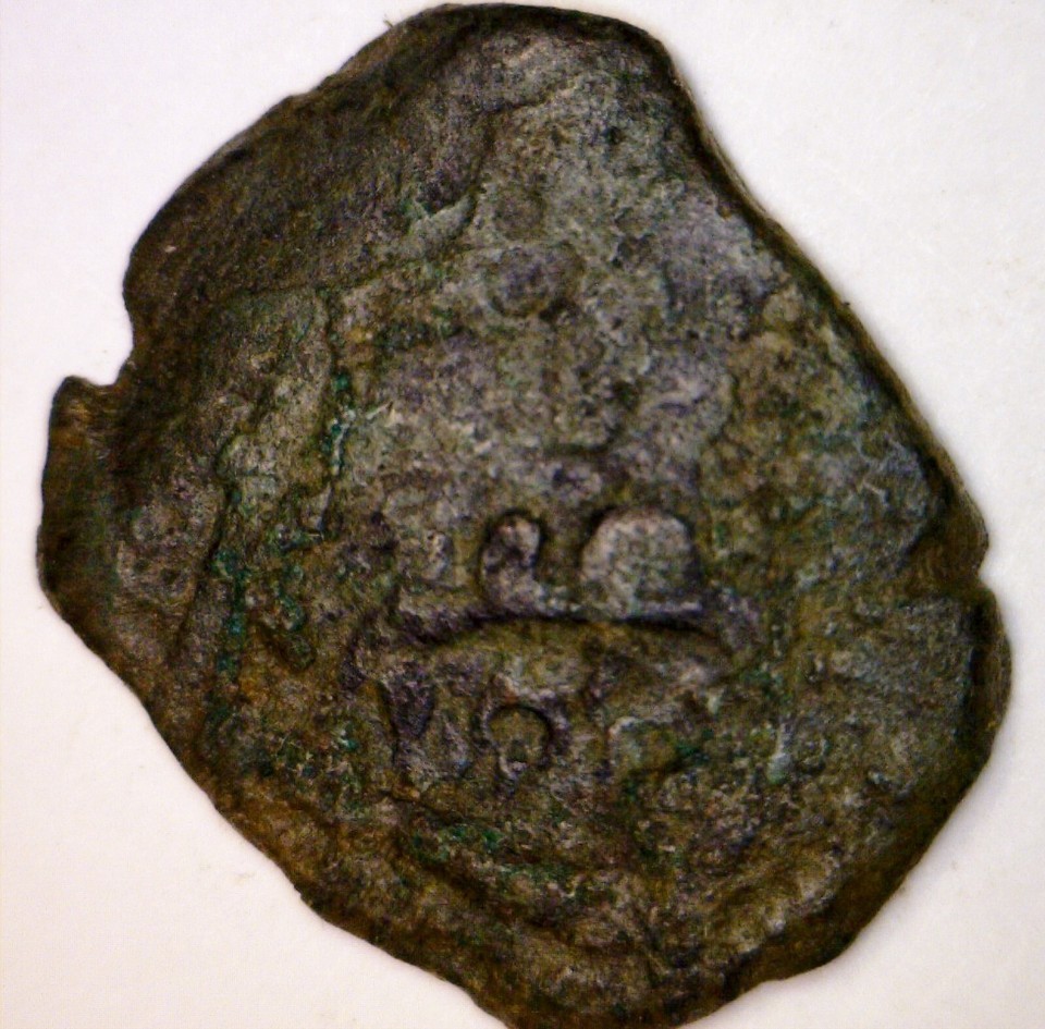 1600 's PIRATE Era Spanish Colonial Treasure Coin NICE " 8 " Stamp FREE ...