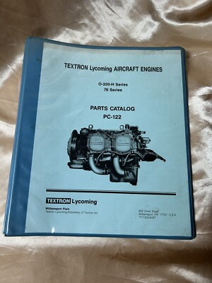 TEXTRON Lycoming 0-320-H & 76 Aircraft Engine Parts Catalog Aviation ...