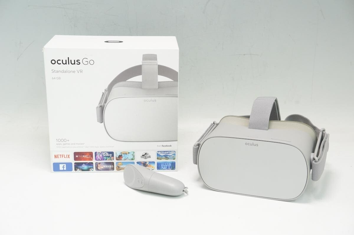 Meta Oculus Go 32GB BOX FREE METAL STAND Grey Standalone VR Headset ...