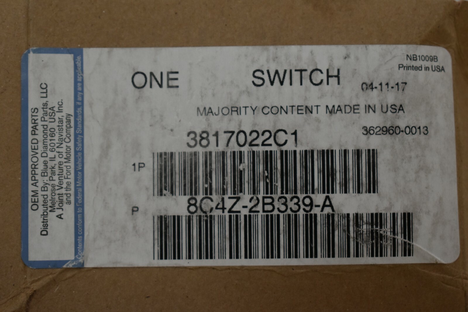 International Navistar 3817022C1 Switch | eBay