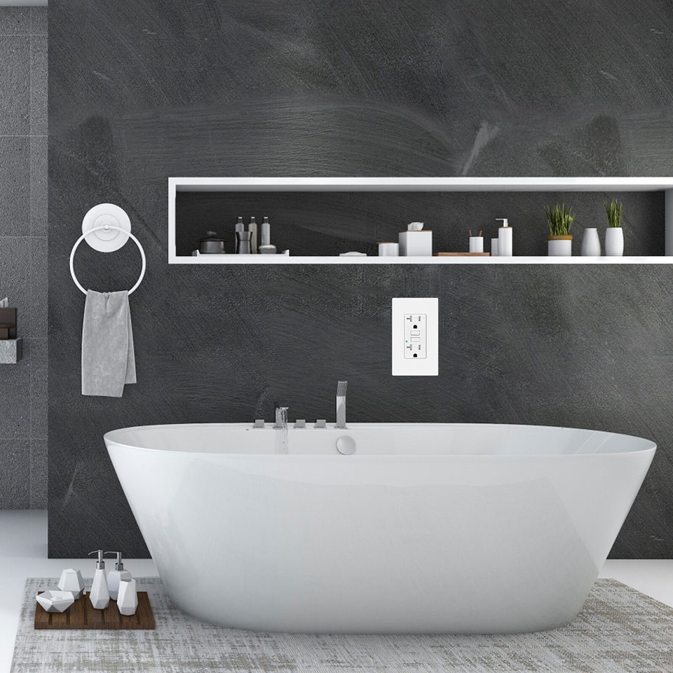 GFI GFCI Outlet 20 Amp Duplex Receptacle TR WR LED Indicator Commercial ...