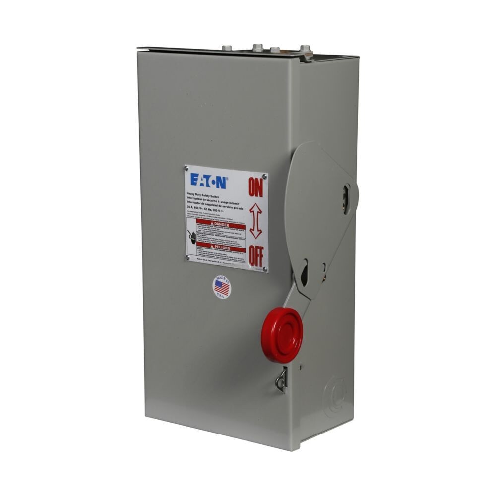 Eaton DH261URK Heavy Duty Safety Switch, 2P, 30A, 600V, Non-Fusible ...