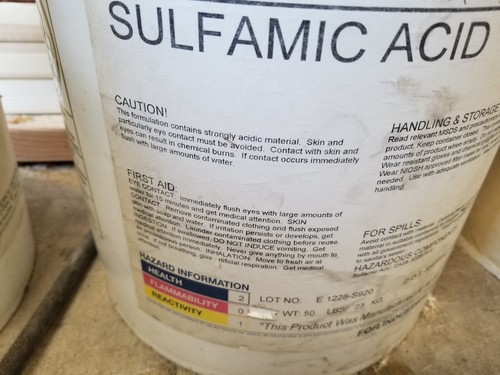 1 Lb. Crystals Sulfamic Acid Cleaner descale heat exchange evap cooler ...