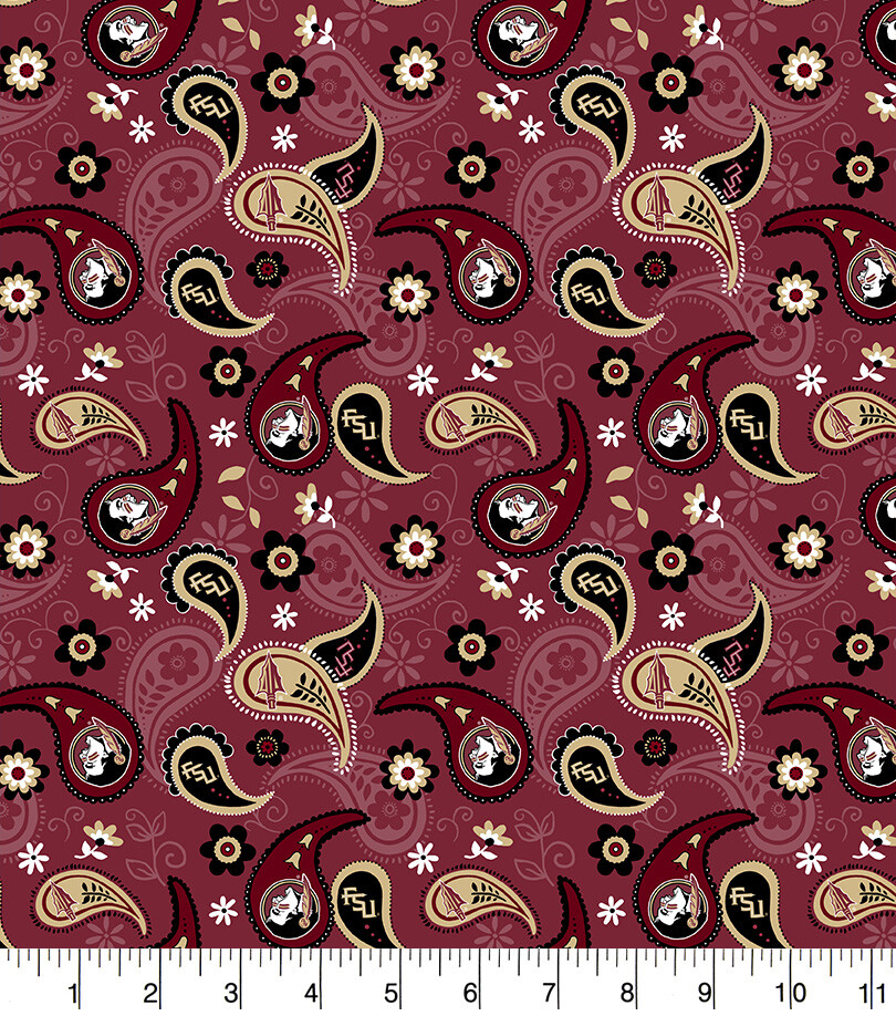 Florida State University FSU Seminoles Cotton Fabric by the Yard-ALL ...