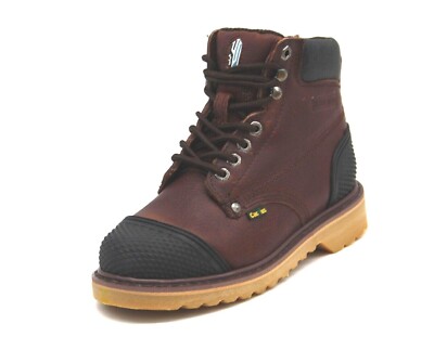CACTUS FOOTWEAR WORK BOOT SLIP &OIL RESISTANT 6278 DARK BROWN SIZE 6 ...