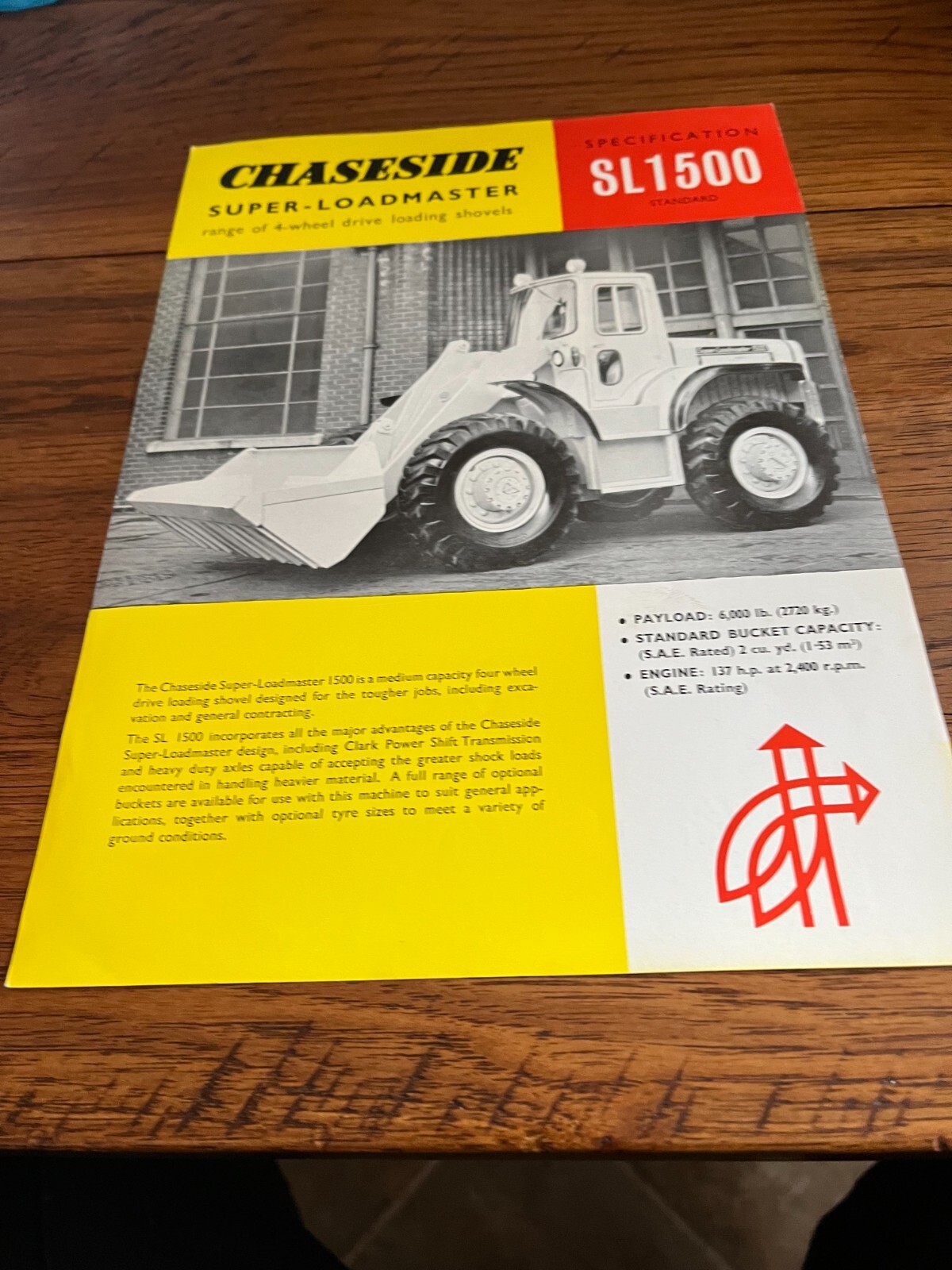 Chaseside Super Loadmaster SL1500 Wheel Loader Brochure FCCA ver2 | eBay